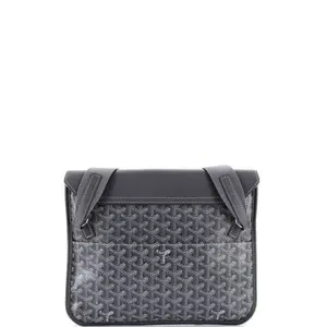 Goyard Coursier Messenger Bag Coated Canvas And Leather - Grey