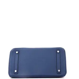 Hermès Birkin Handbag Blue Togo With Palladium Hardware 30 - Deep Blue