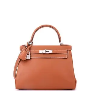 Hermès Kelly Handbag Brown Madame With Palladium Hardware 28