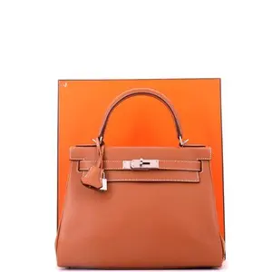 Hermès Kelly Handbag Brown Madame With Palladium Hardware 28