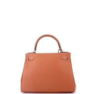 Hermès Kelly Handbag Brown Madame With Palladium Hardware 28