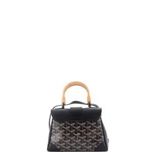 Goyard Saigon Top Handle Bag Coated Canvas With Leather Mini