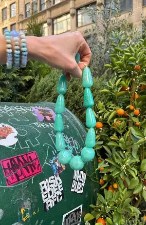 ERIN MCDERMOTT JEWELRY Aqua Beaded Necklace
