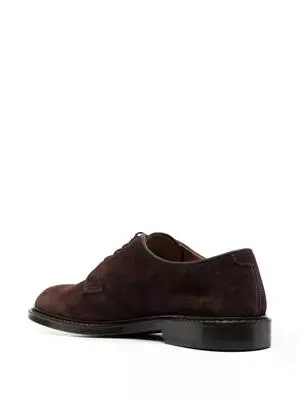 DOUCAL'S Lace-up Suede Derby Shoes - Brown