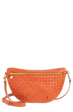 Clare V. Medium Grande Woven Leather Belt Bag - Saltillo