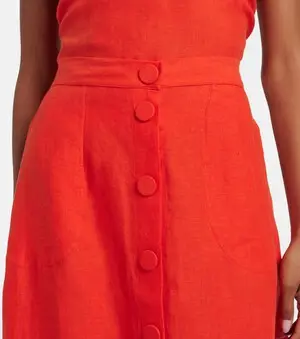 ERES Amusante Linen Midi Skirt - Red