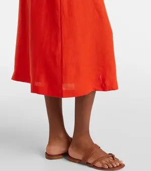 ERES Amusante Linen Midi Skirt - Red