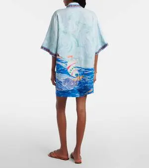 ALEMAIS Printed Linen Shorts