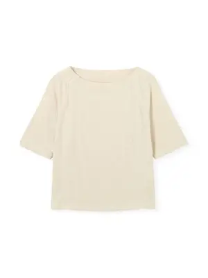 CELTIC & CO. Linen Blend Short Sleeve Swing Top