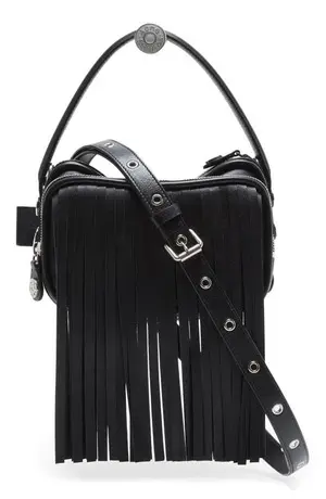 Acne Studios Camero Kit Fringe Leather Handbag