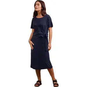 CELTIC & CO. Knot-detail Jersey Dress - Navy