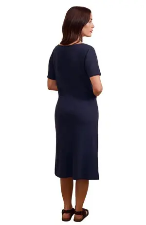 CELTIC & CO. Knot-detail Jersey Dress - Navy