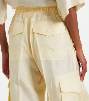 Phoebe Philo Silk Cargo Trousers