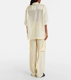 Phoebe Philo Silk Cargo Trousers