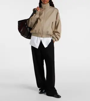 Phoebe Philo Harrington Cotton Twill Bomber Jacket