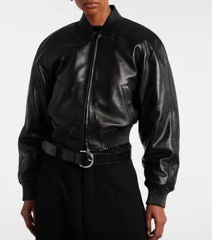 Phoebe Philo Leather Bomber Jacket