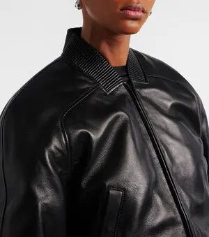 Phoebe Philo Leather Bomber Jacket