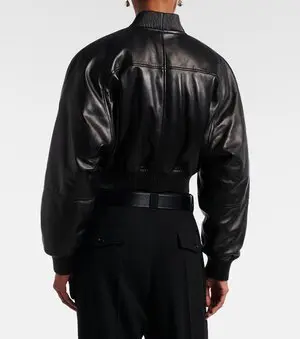 Phoebe Philo Leather Bomber Jacket