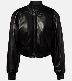 Phoebe Philo Leather Bomber Jacket