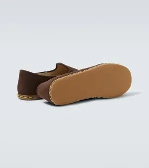 Sabah Leather Slip-on Shoes - Brown