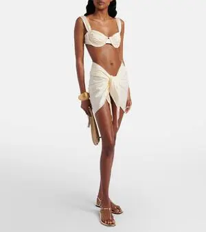 MONTCE Draped Satin Beach Cover-up