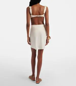 MONTCE Draped Satin Beach Cover-up