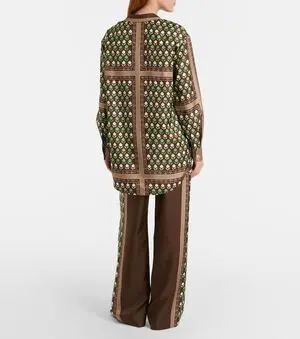 Tory Burch Printed Silk Twill Palazzo Pants