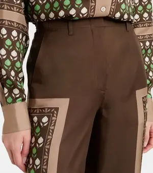 Tory Burch Printed Silk Twill Palazzo Pants
