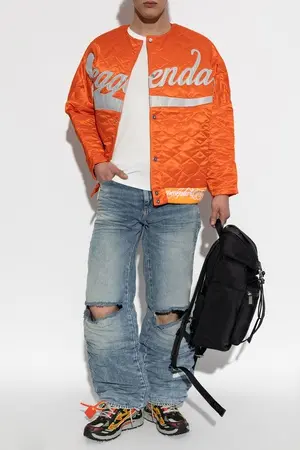 PDF Wrinkled-effect Bootcut Jeans
