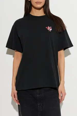 MAISON MARGIELA Printed Cotton T-shirt - Black