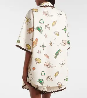 ALEMAIS Printed Oversized Cotton Shirt