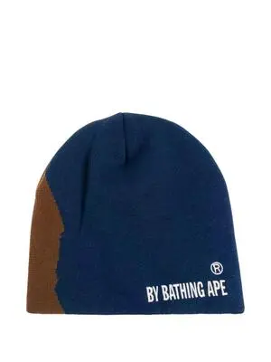 A BATHING APE Ape Head-detail Beanie Hat - Blue