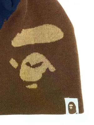 A BATHING APE Ape Head-detail Beanie Hat - Blue