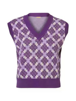 Dodo Bar Or Patterned V-neck Vest