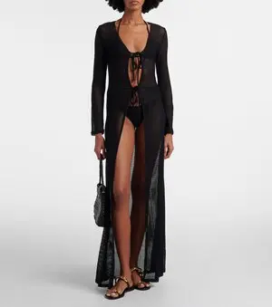 MONTCE Crochet Beach Cover-up - Black