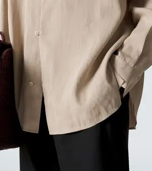 Jacquemus Pastro Herringbone Linen-blend Shirt