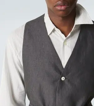 Jacquemus Paysan Striped Linen Vest