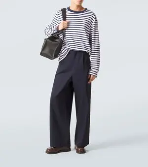 AMI Paris Striped Cotton Jersey T-shirt