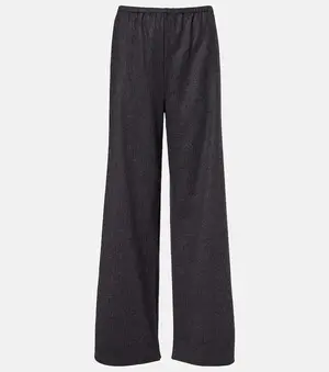 ASCENO Austin Wool And Cashmere Wide-Leg Pants