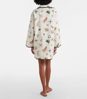 ALEMAIS Alémais Printed Linen Minidress