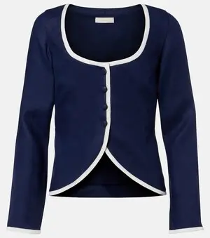 Faithfull The Brand Molly Linen Blazer - Blue
