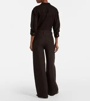 Citizens Of Humanity Brynn Linen Wide-leg Pants - Brown