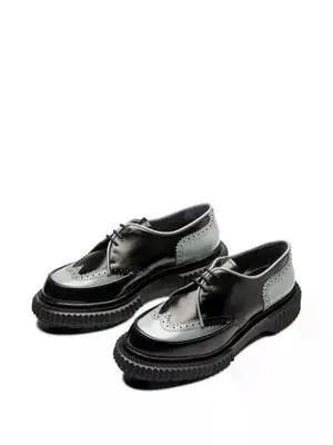 ADIEU PARIS Brogue Detail Leather Loafers