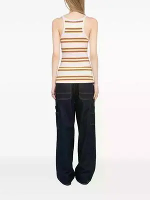 Zadig&Voltaire Albao Striped Ribbed Tank Top - Neutrals