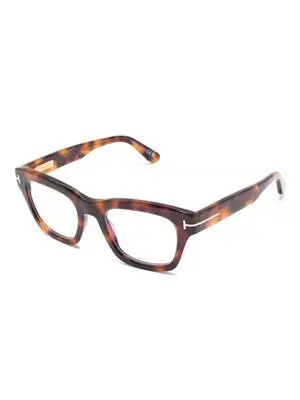 TOM FORD Rectangular Frame Glasses - Brown
