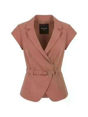 Patrizia Pepe Belted Short-sleeve Jacket