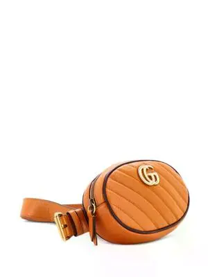 Gucci Gg Marmont Diagonal Quilted Leather Belt Bag