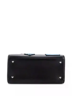 Dior Lady Patch Embellished Leather Satchel - Black
