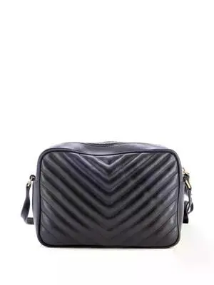 Saint Laurent Lou Camera Bag Matelassé Chevron Leather - Black