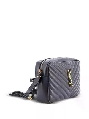 Saint Laurent Lou Camera Bag Matelassé Chevron Leather - Black